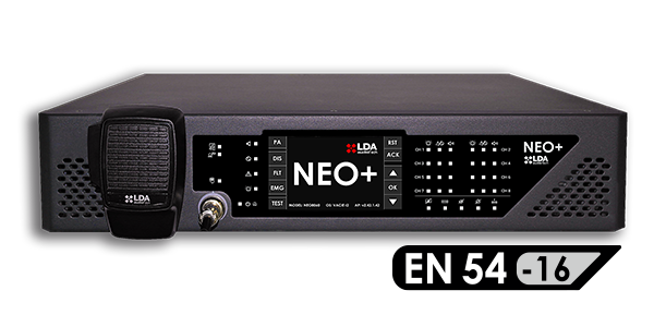 Sistema megafonía y evacuación por voz NEO+ EN 54-16 | LDA Audio Tech